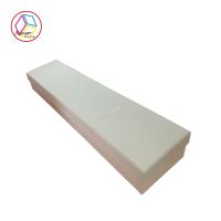 China Luxury Pure White Long Craft Paper Gift Box For Braclet Packaging for sale