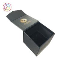 China Flip Shape Gold Foiled Craft Paper Gift Box For Jewelry Packaging for sale