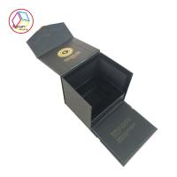 China Flip Shape Gold Foiled Craft Paper Gift Box For Jewelry Packaging for sale