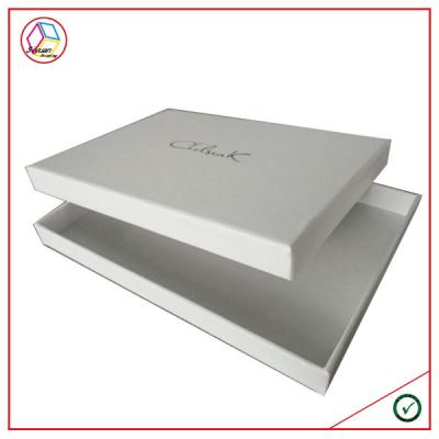 China Pure White Cubic Two Pieces Cosmetic Paper Box Customized Design for sale