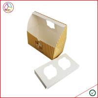 China CMYK Printing White Card Made Paper Cupcake Boxes With Paper Insert for sale