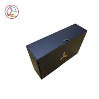 China Anti Scratch Lamination Black Hot Stamped Craft Gift Box 2mm Thick Cardboard for sale