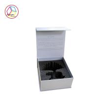 China Matte Grey Silver Foiled Cubic Paper Gift Box 22cm with Pearl Foam Insert for sale