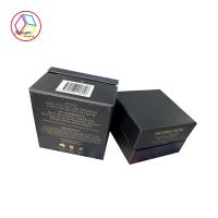 China Gold Foiled Black Two Piece Neck Box for Skin Care Products Package with EVA Insert 200ml for sale