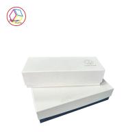 China Textured Art Paper White Jewelry Paper Gift Box Foldable for sale