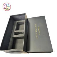 China Black Neck Box With Gold Foil Logo EVA Insert For Cosmetic Package for sale