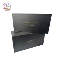 China Black Neck Box With Gold Foil Logo EVA Insert For Cosmetic Package for sale