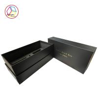 China Black Neck Box With Gold Foil Logo EVA Insert For Cosmetic Package for sale