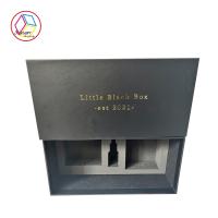 China Black Neck Box With Gold Foil Logo EVA Insert For Cosmetic Package for sale
