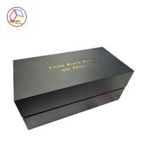 China Black Neck Box With Gold Foil Logo EVA Insert For Cosmetic Package for sale