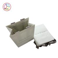 China Custom Eco Friendly Silver Foil Logo Handmade Paper Bags with Ribbon 310x435x280mm for sale