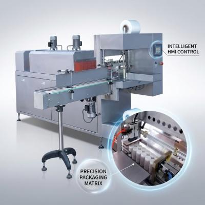 China Multi-Purpose High-Speed Three Dimensional Automatic Wrapping Machine BTB-600M Box Film Overwrapping System for sale