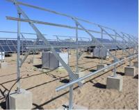 China Zinc Plating Flat Roof Solar PV Mounting System Supporting High Wind Snow Loads for sale