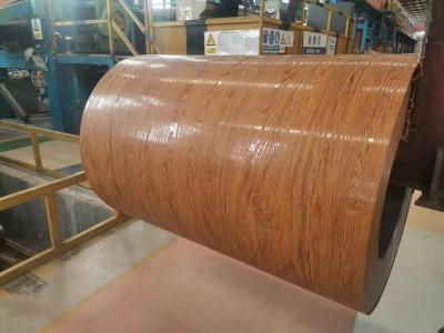 China 1100 H24 0.6mm Wood Grain Pre Painted Aluminum Sheet Coil For Decorations Door Materials for sale