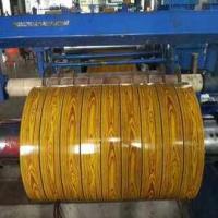 China 3D Hand Feeling Wood Designed Pattern Alloy 3105 0.50mm Thick Coated Aluminium Sheet Coil For Metal Roller Shutter Door for sale