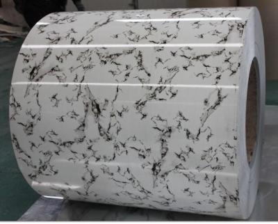 China Alloy 3105 Marble Designed Pattern Coating Aluminum Coil 26Ga X 48Inch Pre Painted Aluminum Sheet For Building Facades for sale