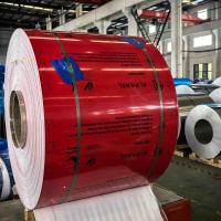 China 0.38mm Thickness Customised Pattern Laminated Colour Coated Aluminium Coil With Recyclable Material for sale
