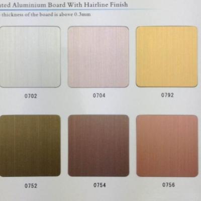 China Hairline Colored Aluminum Coil Alloy 3003 0.30mm Prepainted Aluminium Sheet For Cabinet Surface Decoration for sale