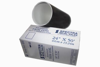 China White / Black Ral 9016 Color Coated Aluminum Sheet In Coil 3105 H24 For Production Gutters Or Downspout Making for sale