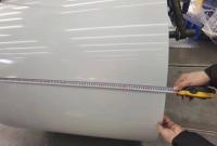 China Both Sides White Ral 9010 Color Coated Aluminum Strip In Coil 3105 H24 For Production Gutters Or Downspout Making for sale