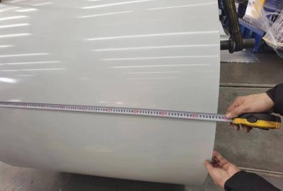 China Both Sides White Ral 9010 Color Coated Aluminum Strip In Coil 3105 H24 For Production Gutters Or Downspout Making for sale