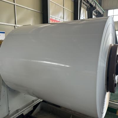 China Thickness .027x 11 3/4'' width high gloss white aluminum coil for manufacture 5'' gutters for sale