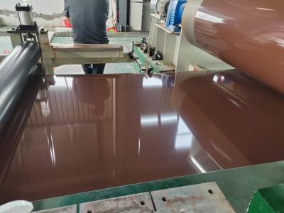 China Lightweight Aluminum Sheet for Roofing Made from Alloy 3105 PPG Kynar PVDF Matte Grey Ral 7046 Color Pre-Painted Coil 49 Inch Wide for sale