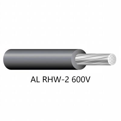 China AL RHW-2 600V, UL Cables AL RHW2 600V Aluminum Wire with XLPE Insulation for Feeder Branch Circuits and Electrical Equipment Connections for sale