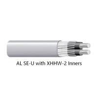 China AL SE-U with XHHW-2 Inners, UL Cables stranded aluminum conductors insulated with XHHW2 cross linked polyethylene for service entrance and feeder circuits for sale