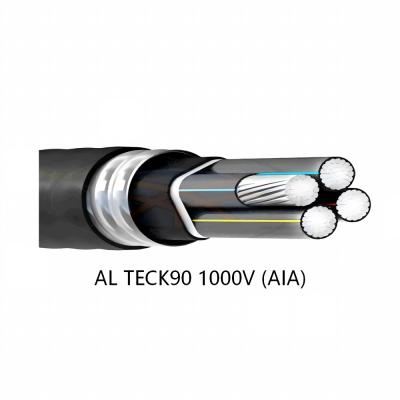 China AL TECK90 1000V (AIA), UL Cables Aluminum TECK90 Interlocked Armor Power Cable 1000V Rated for Fixed Indoor and Outdoor Electrical Installations for sale