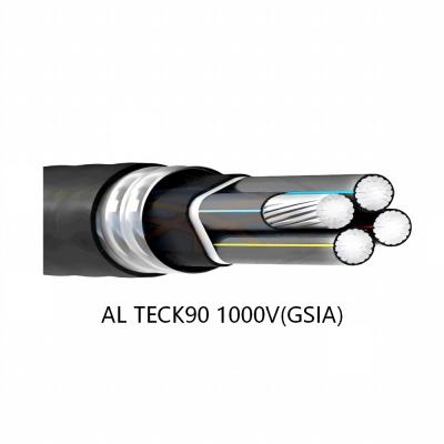 China AL TECK90 1000V(GSIA), UL Cables TECK90 1000V Aluminum Power Cable with Galvanized Steel Interlocked Armor for Industrial Machinery and Motor Feeders for sale