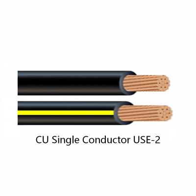 China CU Single Conductor USE-2 UL Cables 600V Copper Cable For Industrial Machinery for sale