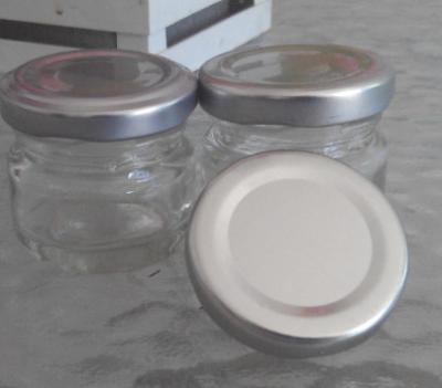 China 30ml honey glass Jar with silver cap for sale