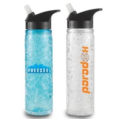 China Frosty mug with gel/lenticular freezer mug with straw for sale