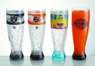 China 400ml Frosty mug with gel/lenticular freezer mug for sale