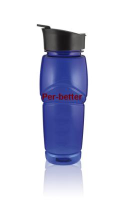 China blue color 600ml water bottle with smooth lid for sale