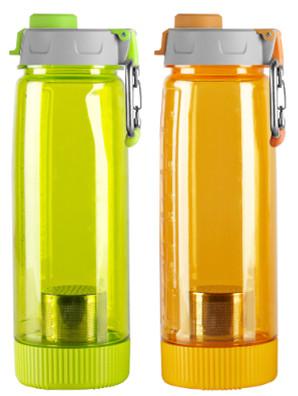 China tritan water bottle with tea strainer with carabiner/keychain for sale
