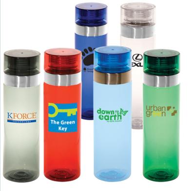 China BPA Free Tritan Water Bottle with metal around the cap for sale