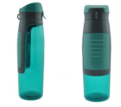 China BPA free plastic water bottle with storage compartment, 25-ounce,Flip lid for sale