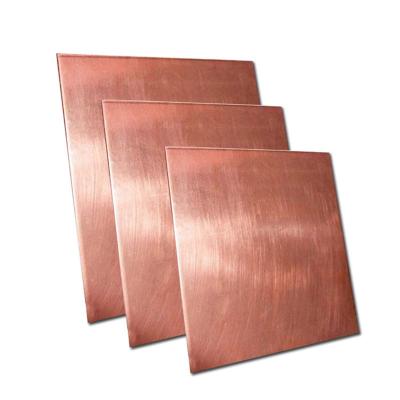 China C11000 C12200 Red Copper Plate Sheet 0.1-20mm Thickness JIS ASTM Standard Decoration for sale