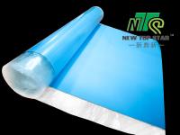 China Anti Slip Acoustic Floor Underlayment 33KGS/M3 Blue IXPE Underfloor Heating Carpet Underlay for sale