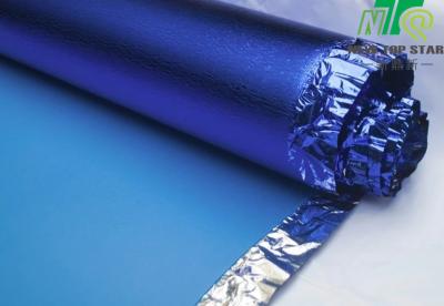 China 3mm Super EVA Foam Underlayment Noise Reduction With Blue Aluminum Film for sale