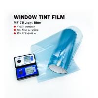 China Heat Insulation Nano Ceramic Solar Film MF75 Light Blue High Transmittance Self Adhesive for sale