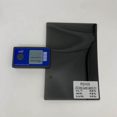 China 4MIL Nano Ceramic Window Film 6% VLT 99% UVR IRR Black Nano Ceramic Tint Roll for sale