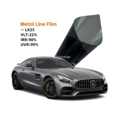 China 2HD Metalized Window Tint LX25 Black 2mil 98% IRR Car Window film for sale