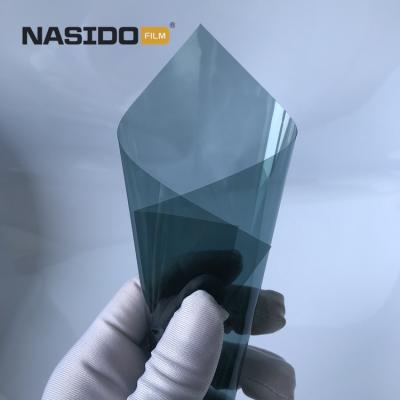 China Dirt Resistant PET Carbon Ceramic Window Tint Film Sky Blue 99%UVR Easy To Maintain for sale