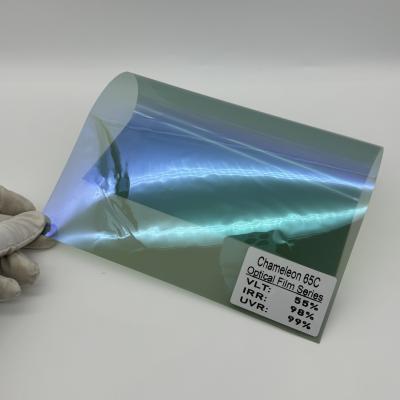 China 2.5mil Anti Uv Chameleon Window Tint 65C Car Window Solar Film 55%VLT Color Shifting for sale