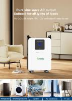 China OEM 5KWH Lifepo4 Solar Battery With 5Kw Inverter Lithium Battery All In One Solar Sytem for sale