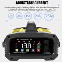 China Muti function Battery charger 12V/24V  motorcycle battery charger and car auxiliary starter for sale