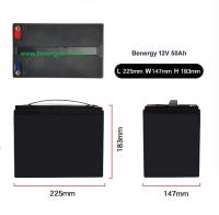 China BENERGY 12V 52Ah LiFePO4 Battery for Marine Solar UPS for sale